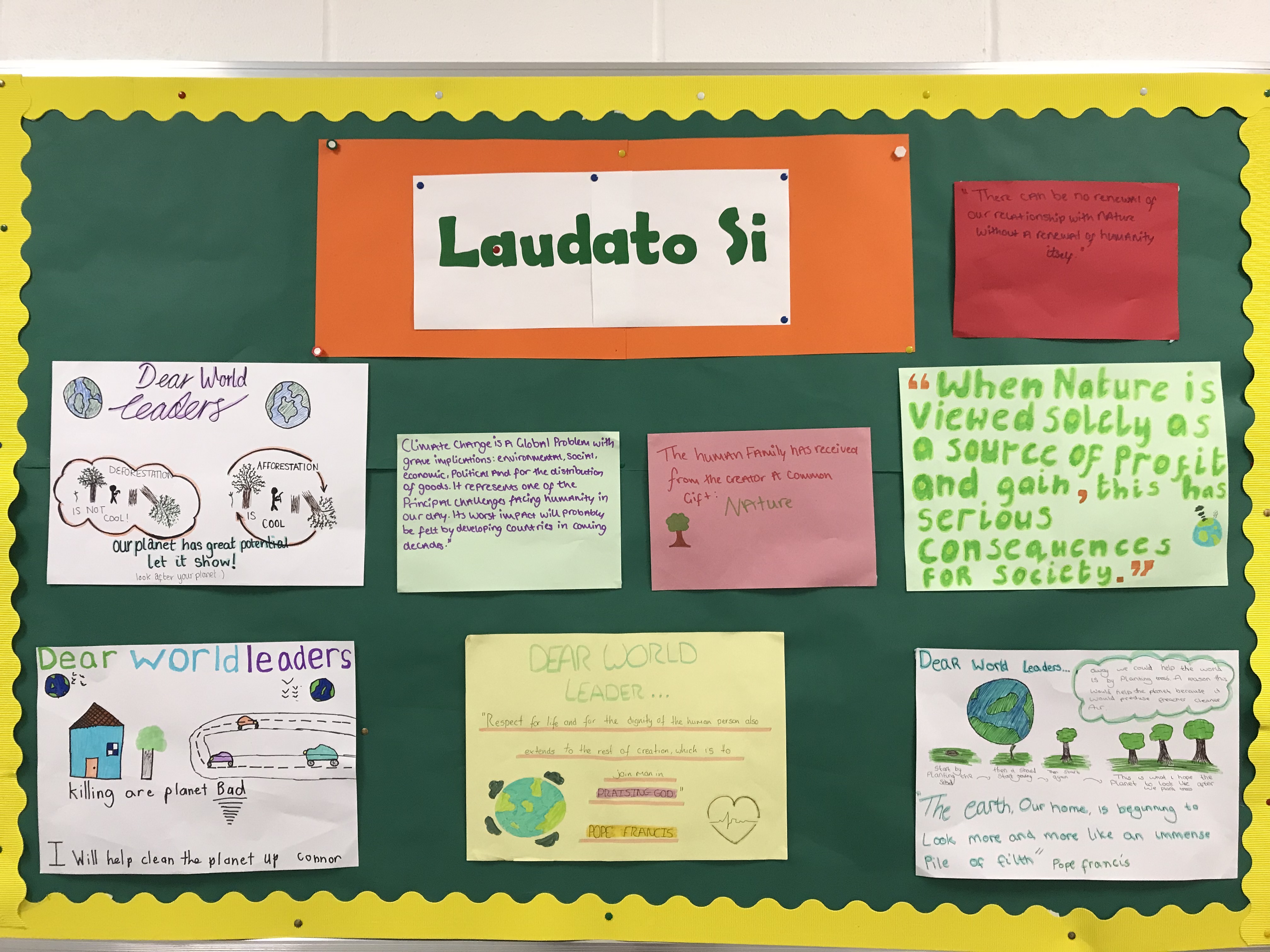 Scottish Catholic Education Service | SCES | Dear World Leaders Display 3